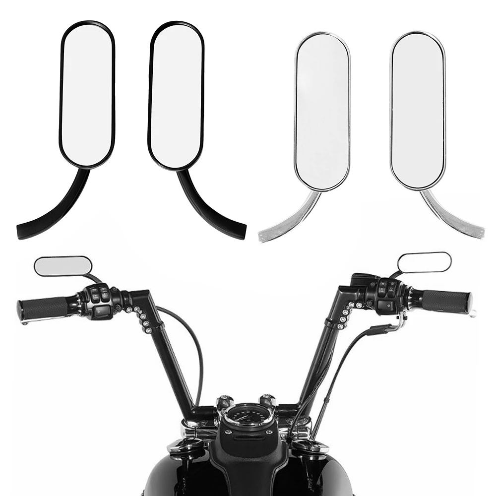 1 Pair 8mm 10mm Motorcycle Rear View Side Mirrors For Harley Davidson