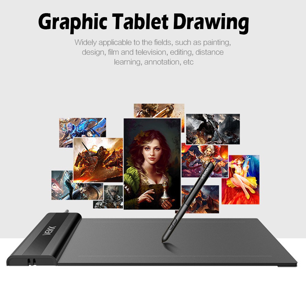VEIKK S640 Graphic Tablet Drawing Pad with Digital Pen | Shopee Philippines