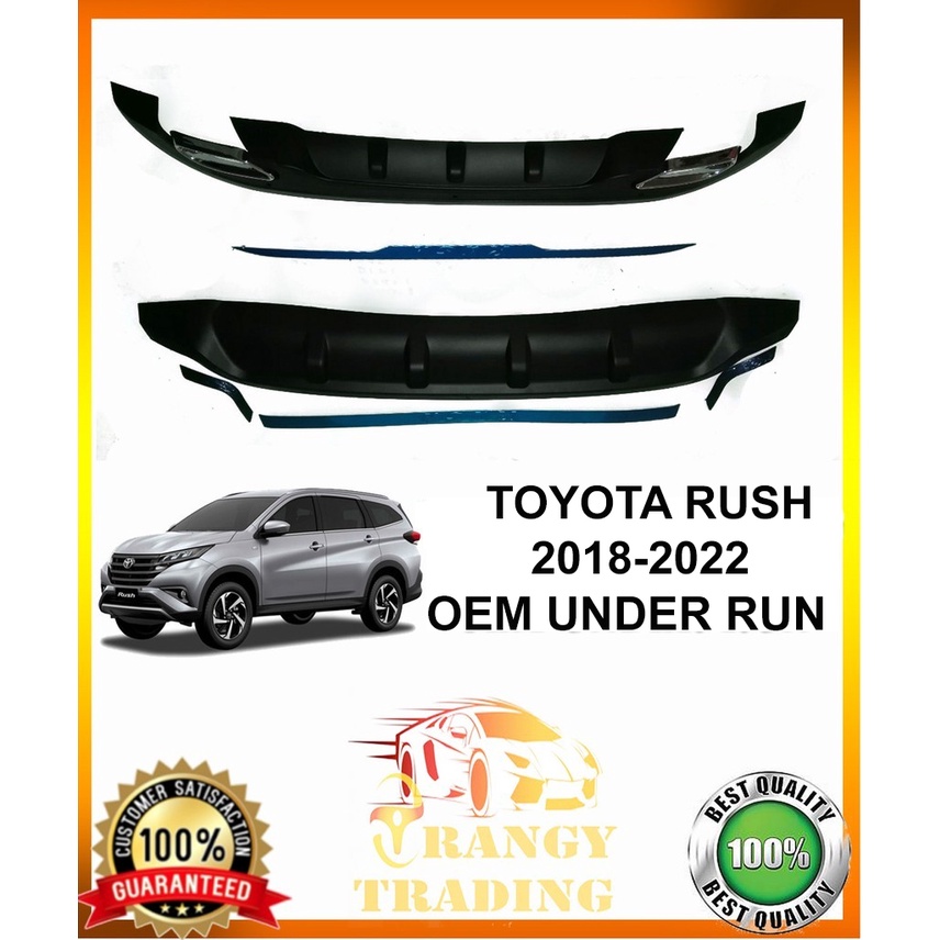 Toyota Rush 2018 to 2024 OEM Rear and Front Under Run Nudge Bar 2019 ...