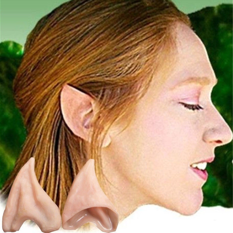 1 Pair Halloween Costume Ear Tips Elf Fairy Hobbit Alien Cosplay Stage ...