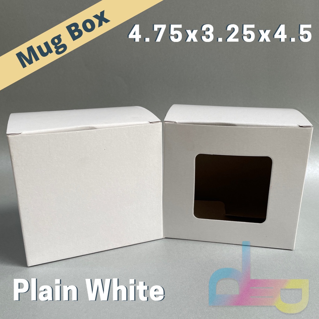 Mug Box No Handle | 4.75x3.25x4.5” | Plain White | With or Without ...
