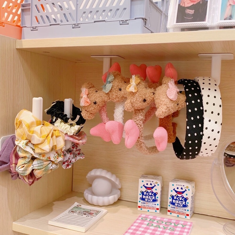 Headband Scrunchie Wall Hook Strong Wall Adhesive Rack | Shopee Philippines