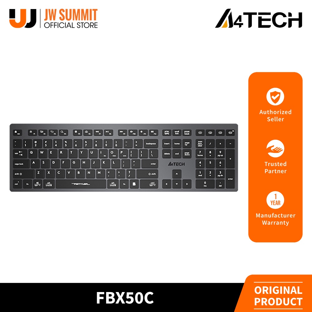 A4Tech FBX50C Bluetooth & 2.4G Wireless, Smooth Scissor Switch Keys ...