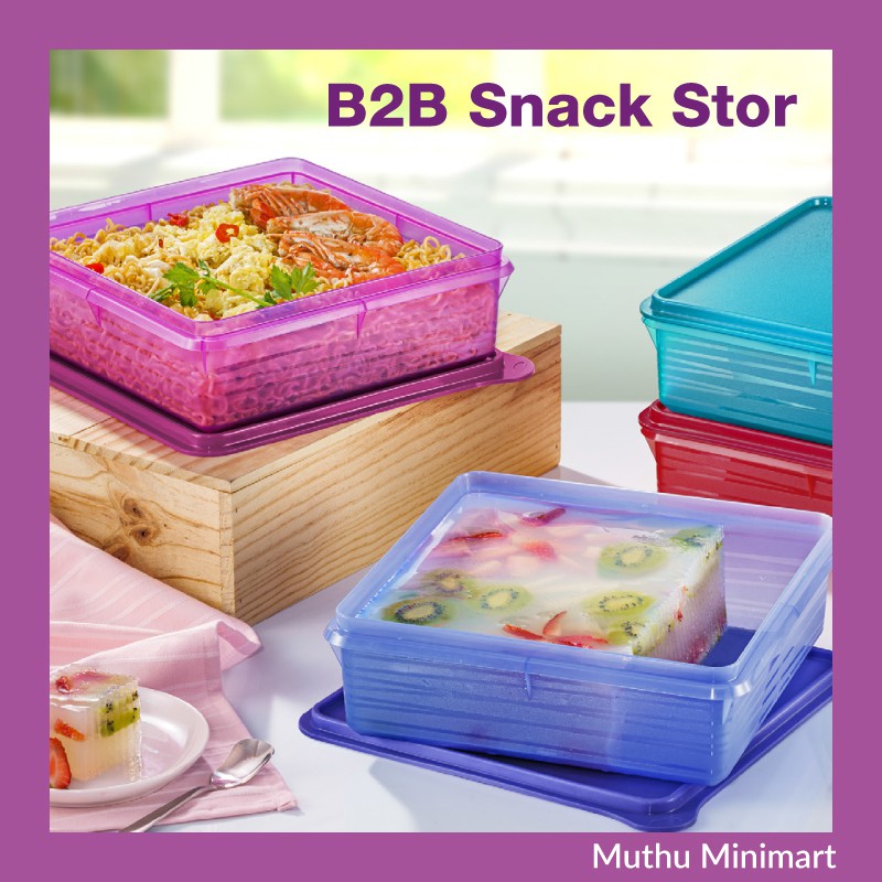 Tupperware B2B Snack Stor Food Cake Container Bekas Makanan | Shopee ...