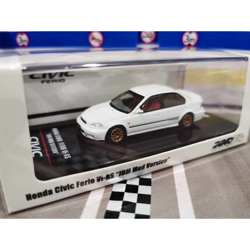 1/64 INNO64 Honda Civic EK Ferio Sedan Diecast Scale Model Toy Car ...