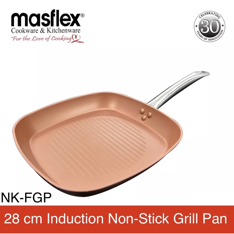 Masflex 28cm Induction Non-Stick Square Grill Pan | Shopee Philippines
