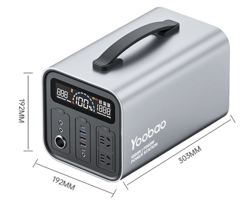 Yoobao EN1000S 220V 100OW 297600mAh High Capacity Output Pure Sine Wave ...