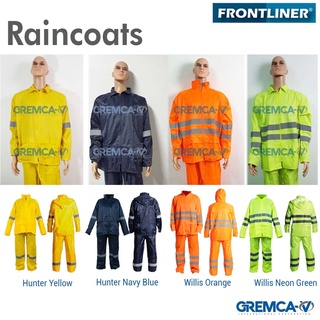 Frontliner - Raincoat Jacket and Pants Set with Hood and Reflector ...