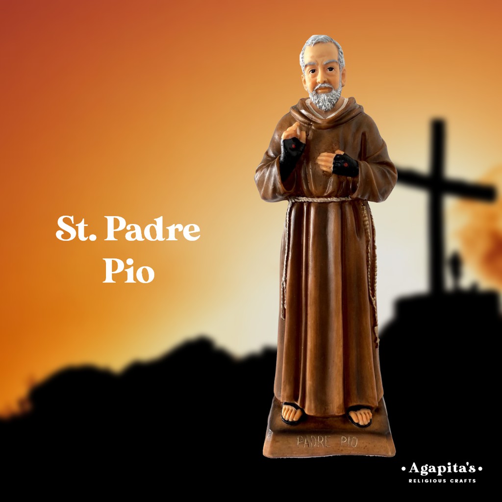 St. Padre Pio 16" Inch Statue | Shopee Philippines
