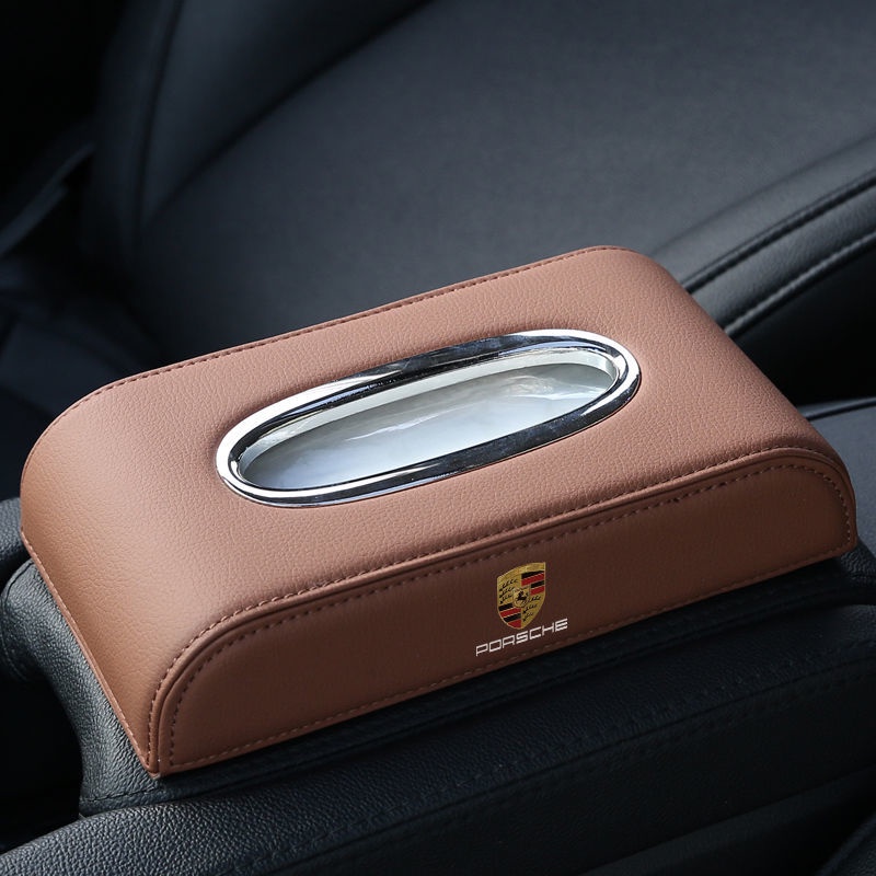 For Porsche Premium Leather Car Tissue Box RWB Panamera Macan New ...