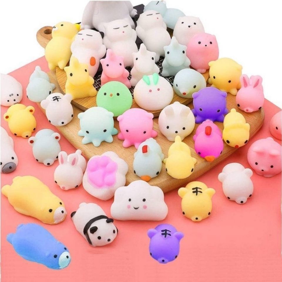Cute Mini Animal Squishies Kawaii Mochi Squeeze Toys Stretch Stress ...