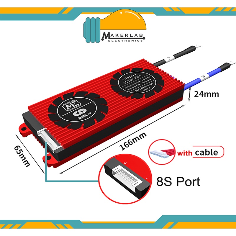 Solar DALY BMS 4S 12V | 8S 24V | 16S 48V Lifepo4 Battery Protection Board with Balance Leads ...