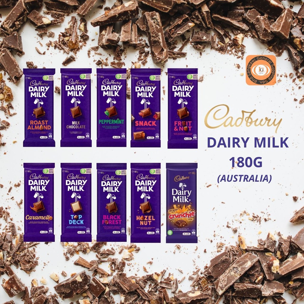 CADBURY Dairy Milk Chocolate Bar 180g | Shopee Philippines