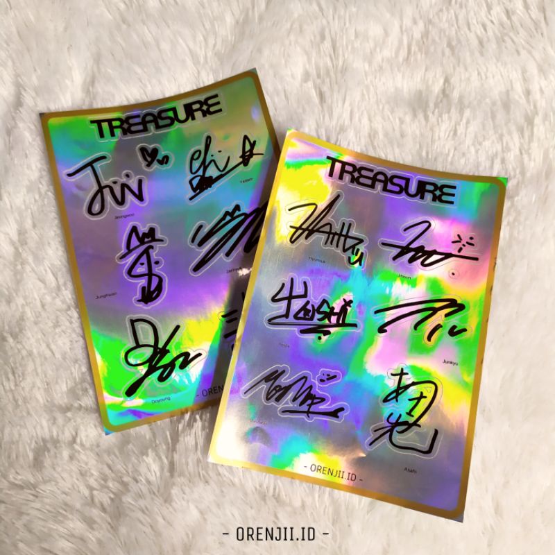 HOLOGRAM TREASURE HAND SIGN STICKER / TREASURE SIGN STICKER / TREASURE ...