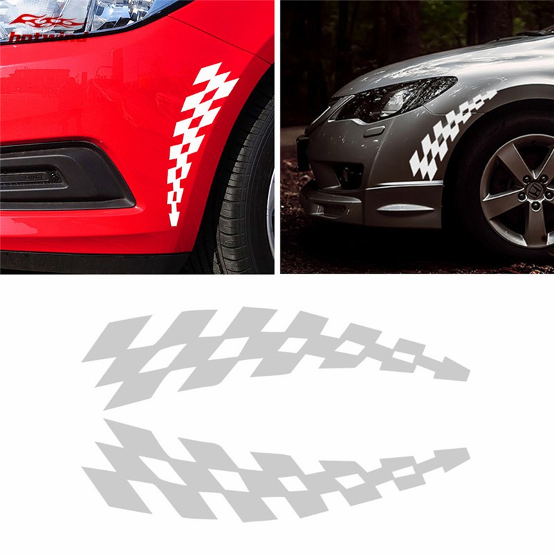 HW Racing Stickers Vehicle Car Decals Wheel Eyebrow Safety Reflector ...