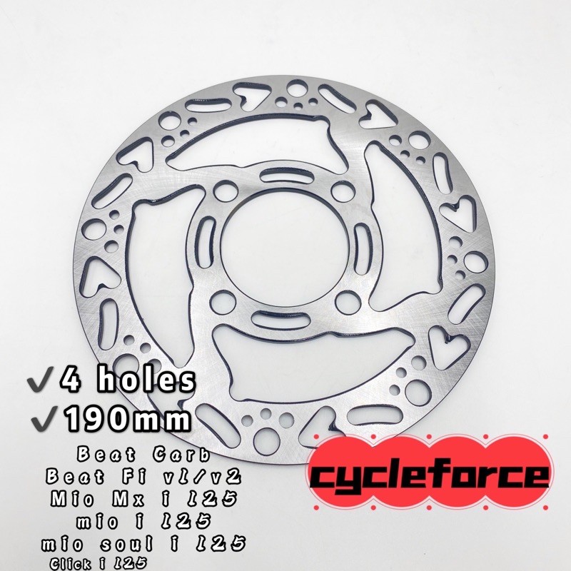 lighten disc 190mm 4holes for mio mx i 125,beat carb,beat fi v1 v2 ...