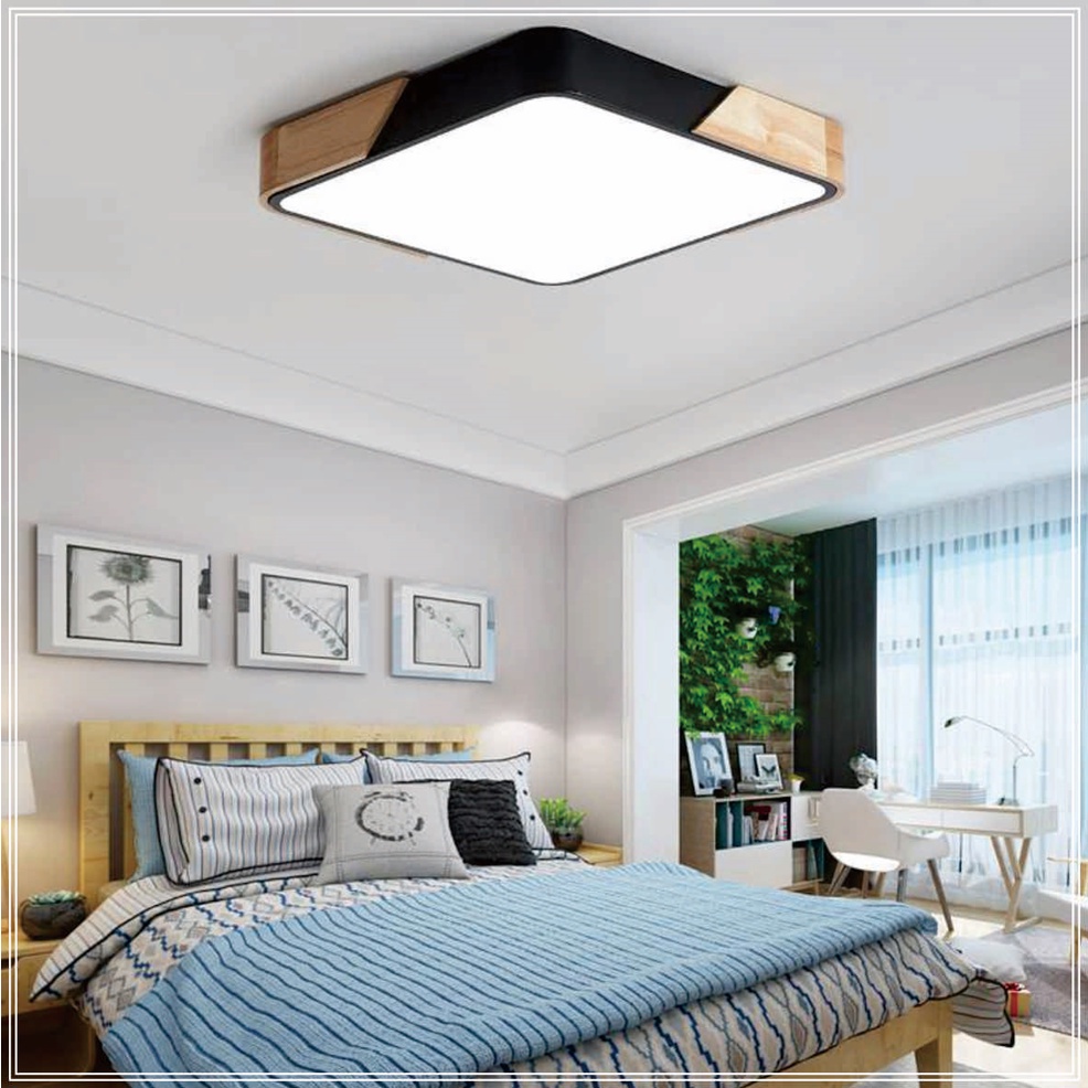 Nordic LED Ceiling Light Dimmable with Remote control Center lamp tri ...