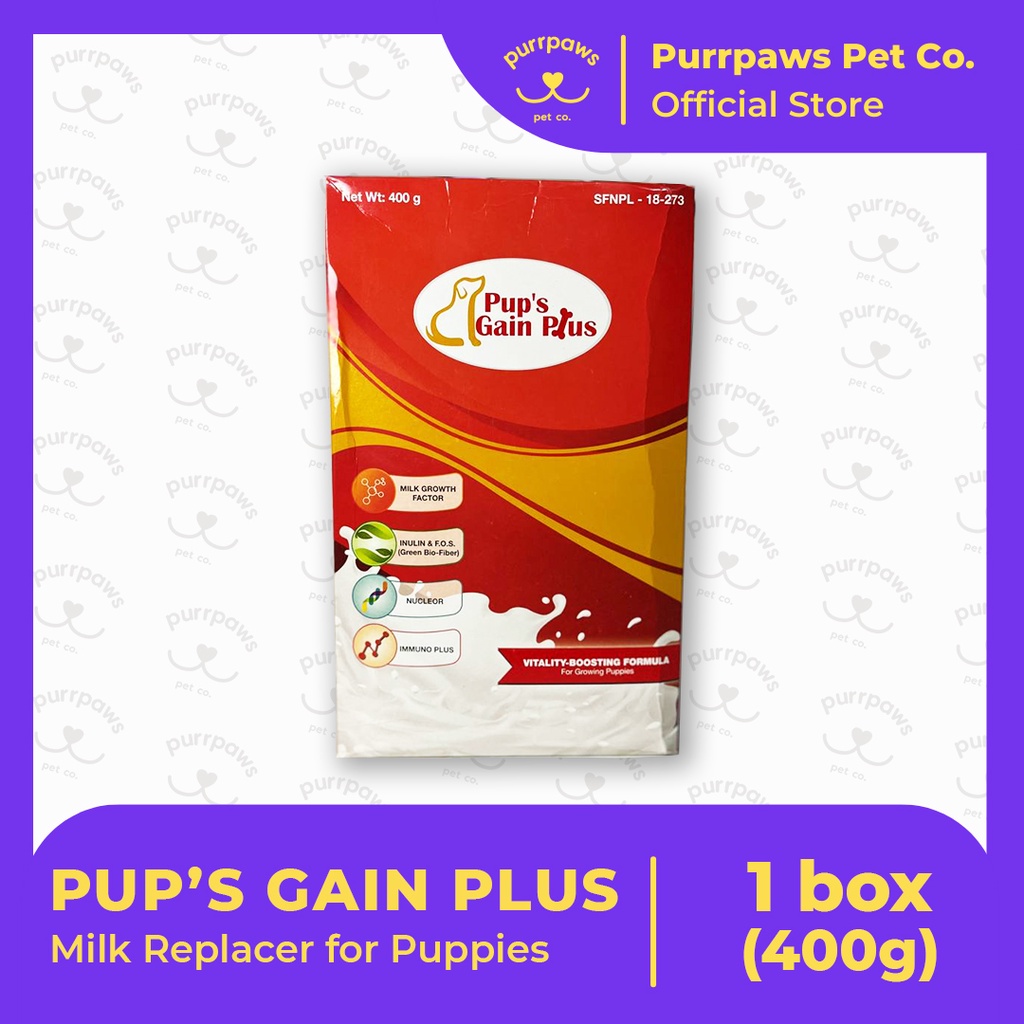 PUP'S GAIN PLUS Milk Replacer for Puppies (1 box 400g) | Shopee Philippines