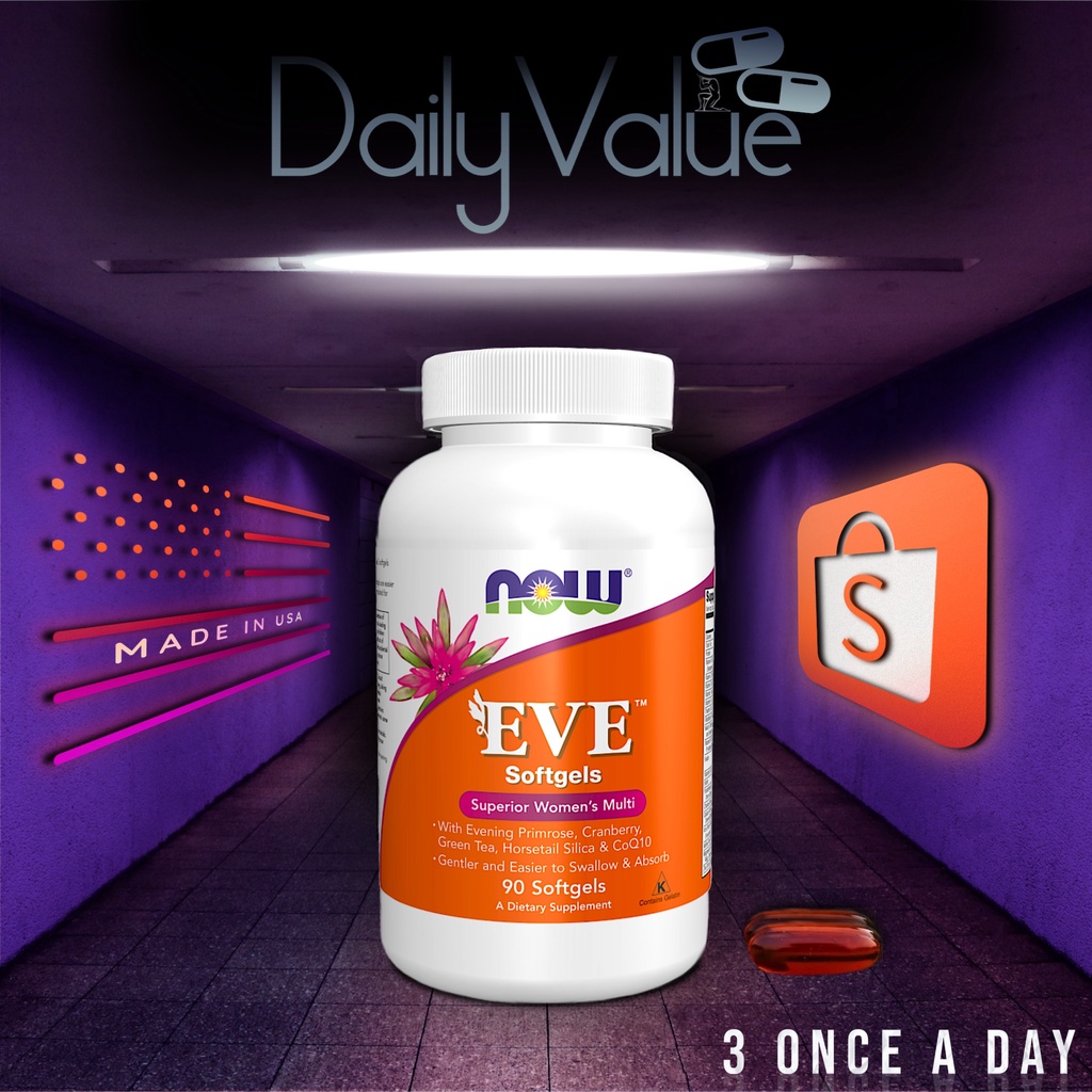 Womens Multivitamin Eve Womens Multivitamin 90 180 Softgels By Now