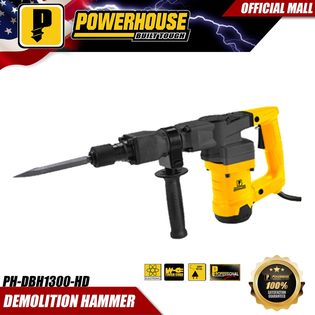 Powerhouse 1300W Jack Demolition Hammer Breaker Chipping Gun SDS-MAX PH ...