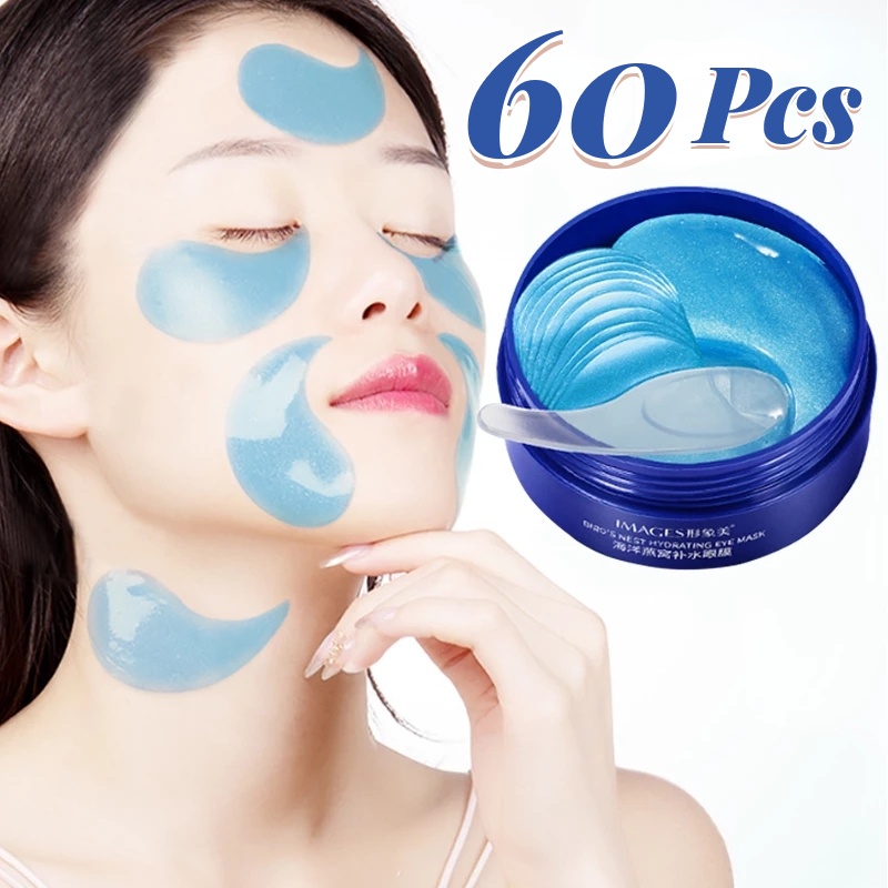 60pcs Collagen Eye Patches Mask Lady Natural Moisturizing Gel Eye ...