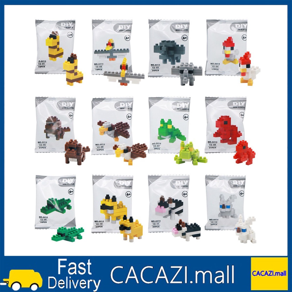 Mini animal serious nano building blocks diamond micro building dolls ...