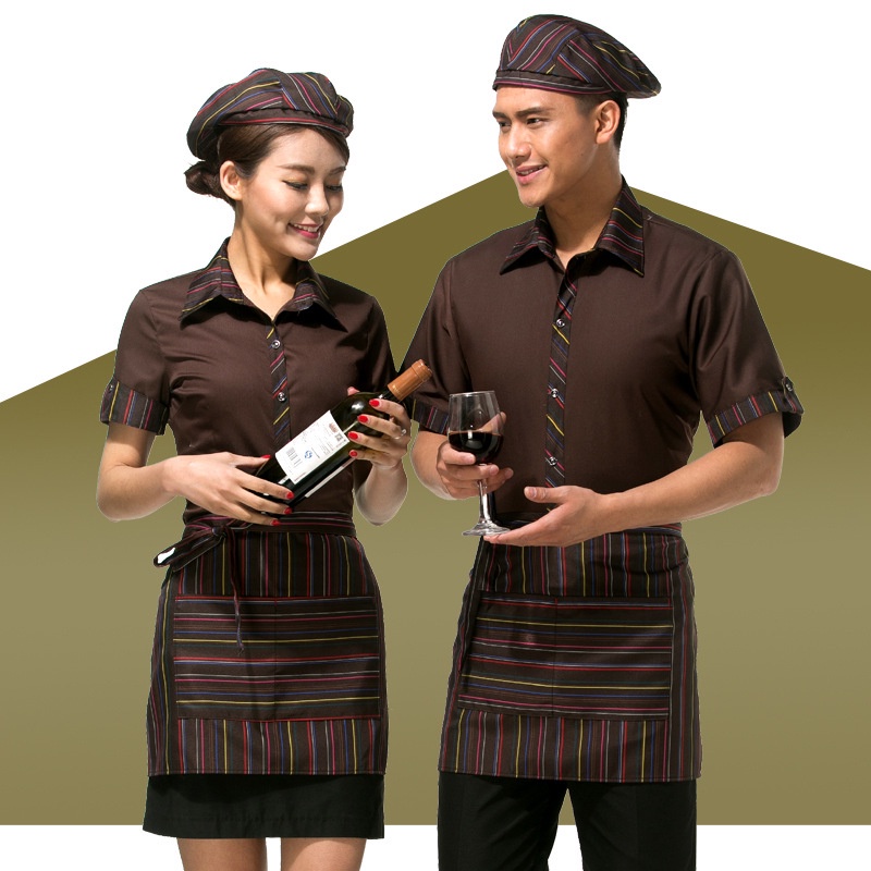 Hotel Overalls Summer Restaurant Dining Waiter Uniform Cafe Shop ...