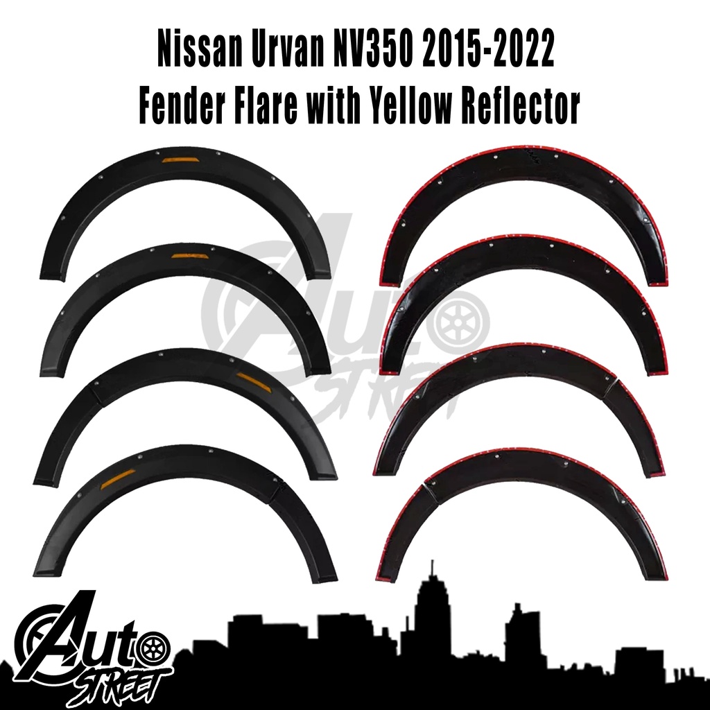 Nissan Urvan NV350 2015-2022 Fender Flare with Yellow Reflector (Black ...