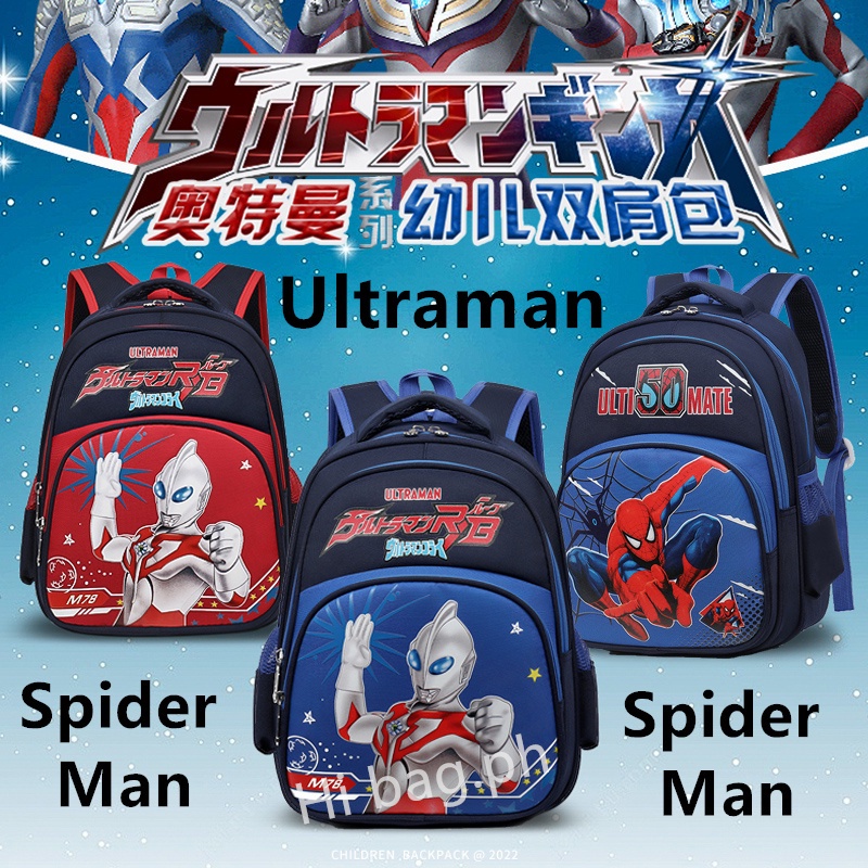 High Quality children backpack spiderman & Ultraman schoolbag spider ...