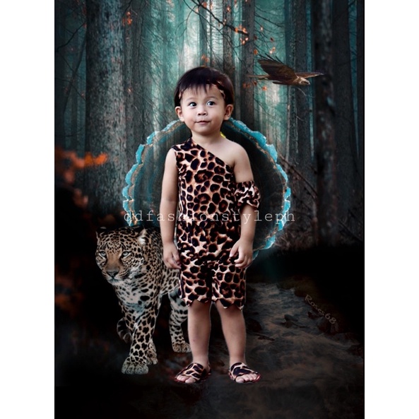 Tarzan Costume for Boy Cave Man Jungle with Slippers | Shopee Philippines