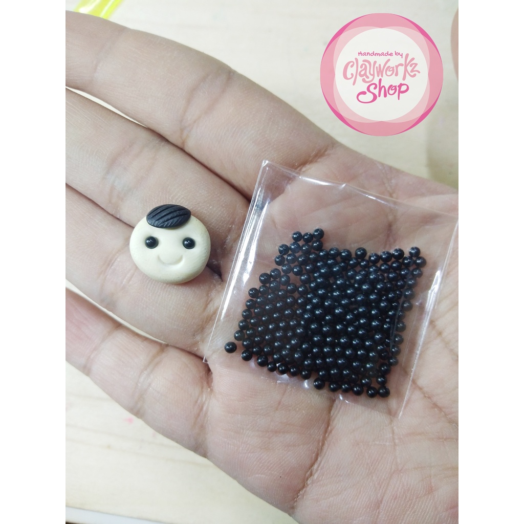Mini Chibi Round Eyes 2mm- 4mm Size for Polymer Clay, Air Dry Clay Arts ...