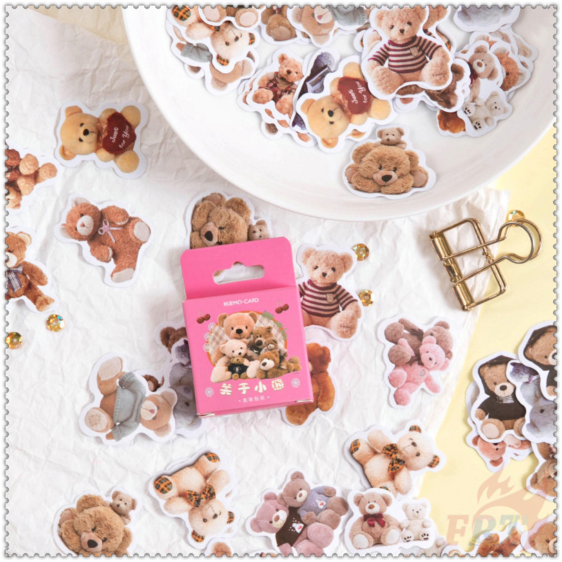 Teddy Bear Sealing Stickers 45Pcs/Box DIY Diary Scrapbooking Decals ...