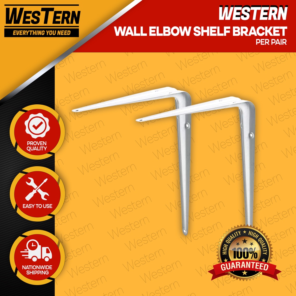 WESTERN White Wall Elbow Shelf Brackets (per pair) | Shopee Philippines