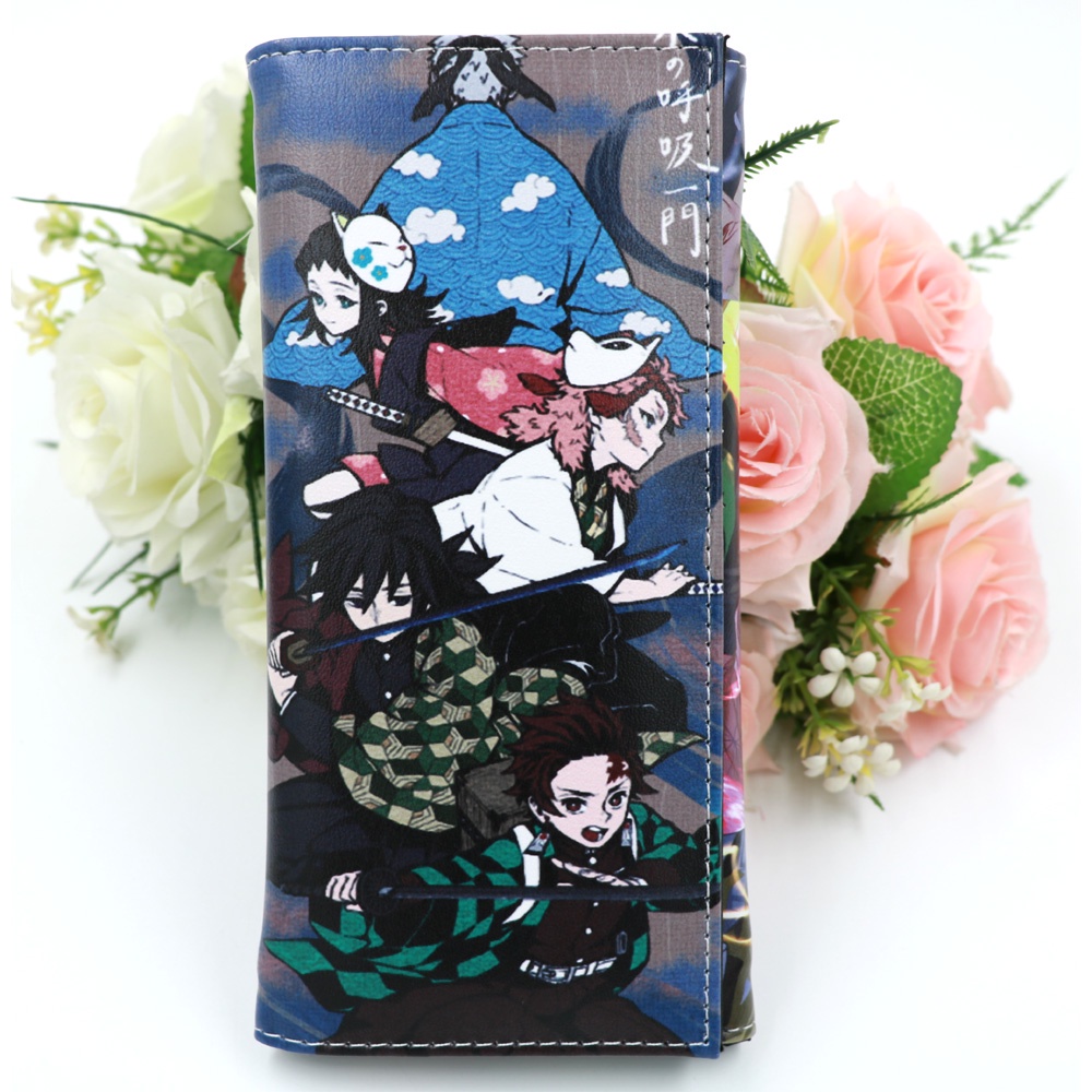 Anime Demon Slayer: Kimetsu no Yaiba PU Leather Wallet Anime Kamado ...
