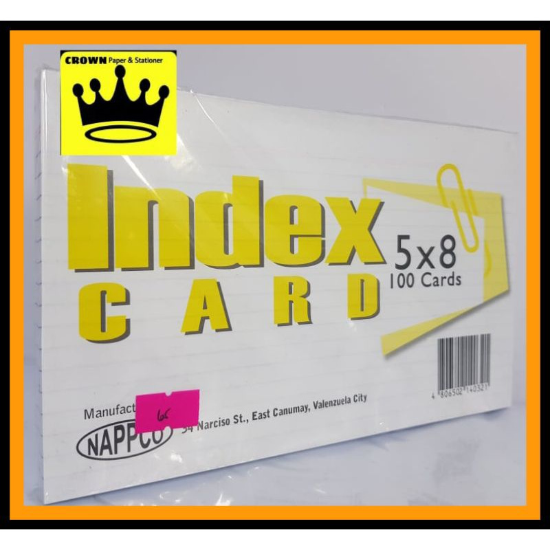 1 pack Index Card ( 100 pc's ) see the sizes | Shopee Philippines