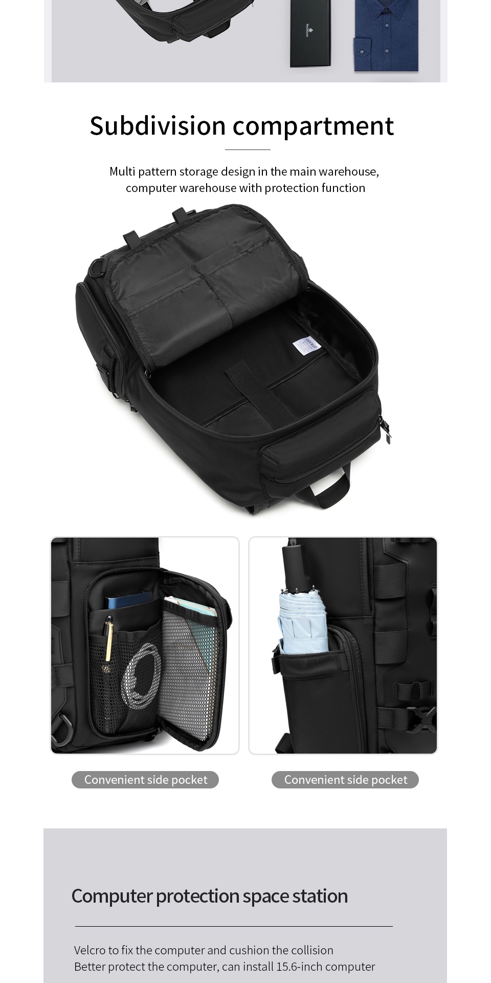 OZUKO Multifunction Outdoor Sports Waterproof Laptop Men Backpack ...