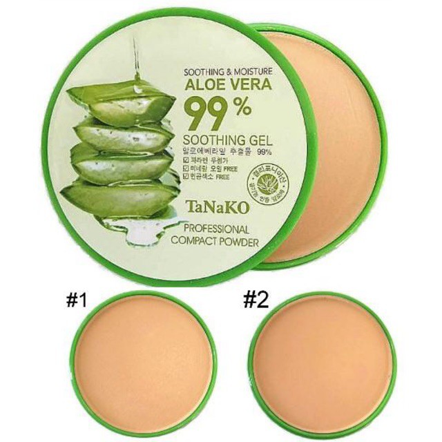 TaNaKO Soothing & Moisture Aleo Vera 99% Professional Compact Powder ...