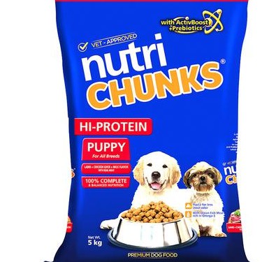 Nutri Chunks Hi Protein Puppy Lamb, Chicken Liver & Milk Dog Food 5kg | Shopee Philippines
