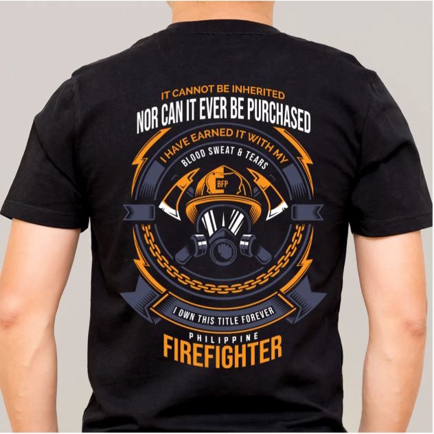 Philippine Firefighter semi-fit - 100% Cotton T-Shirt - Vortex Wear PH ...