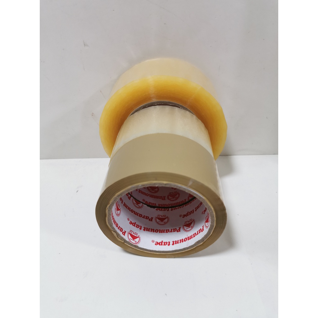 Packaging Tape Clear and Tan 60Mx2" 200Mx2” Packing tape Paramount 60 ...