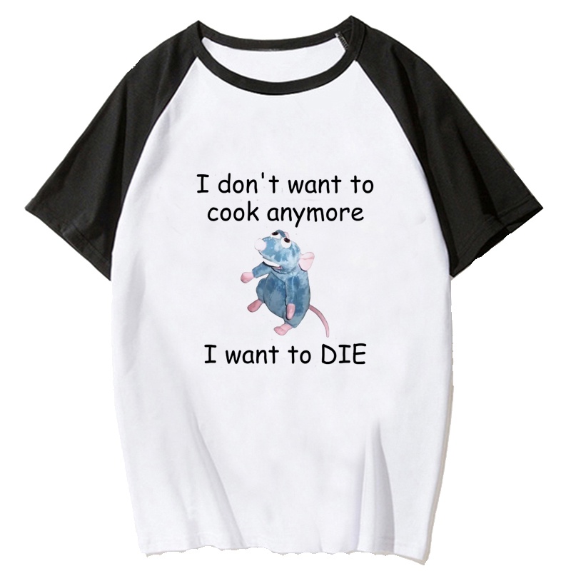 i Dont Want to Cook Anymore clothes male casual white t shirt harajuku ...