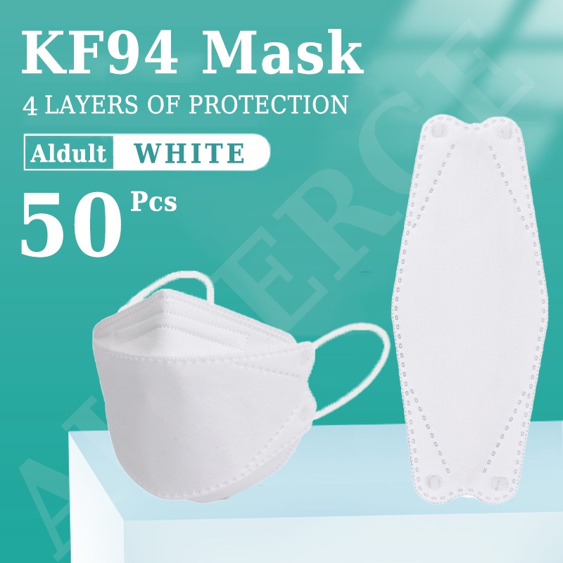 AUBERGE 50pcs KF94 Face Mask for Audlt KF94 Mask Original 4ply of ...