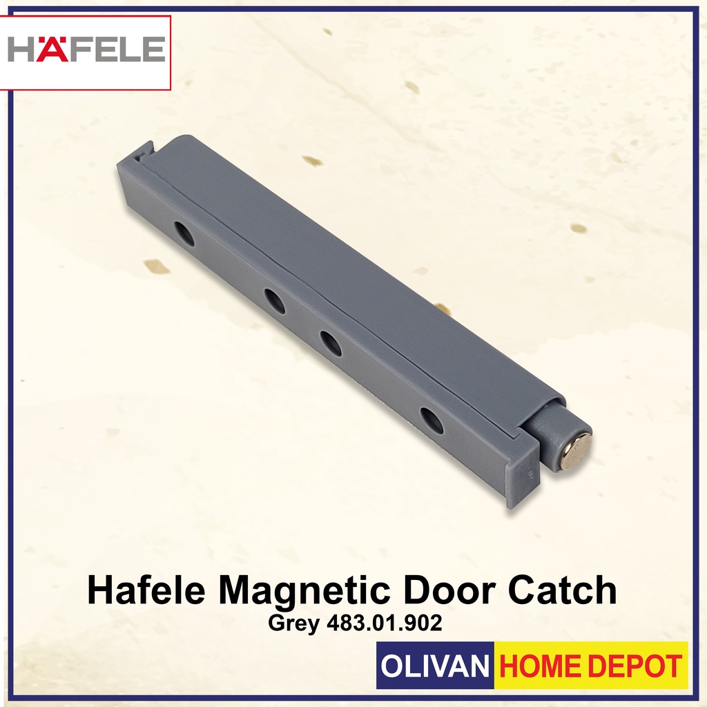 HAFELE Round Magnetic Push Door Catch Plastic Grey 483.01.902 | Shopee ...