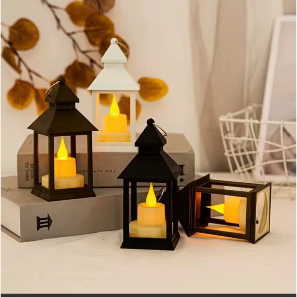 Lantern Flameless Portable Hanging LED Candle Light | Shopee Philippines