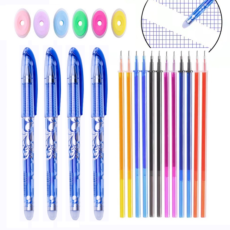 60pcs Erasable ballpen set gel pens pens and refills 7 colors available ...