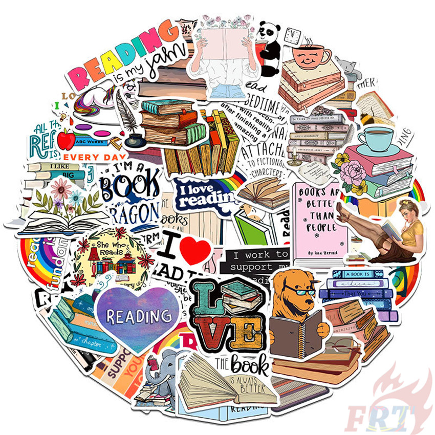 50Pcs/Set I Love Reading Series 03 Let's Read Good Books Stickers DIY ...