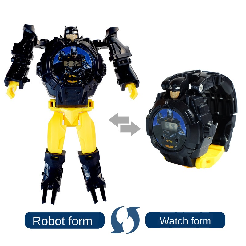 Cartoon Watch Digital Kids Transformation Toy Watch Digital Avengers ...