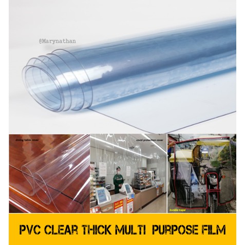 PVC Clear Film Thick Multi-purpose Plastic Cover Shield Sold per Yard ...
