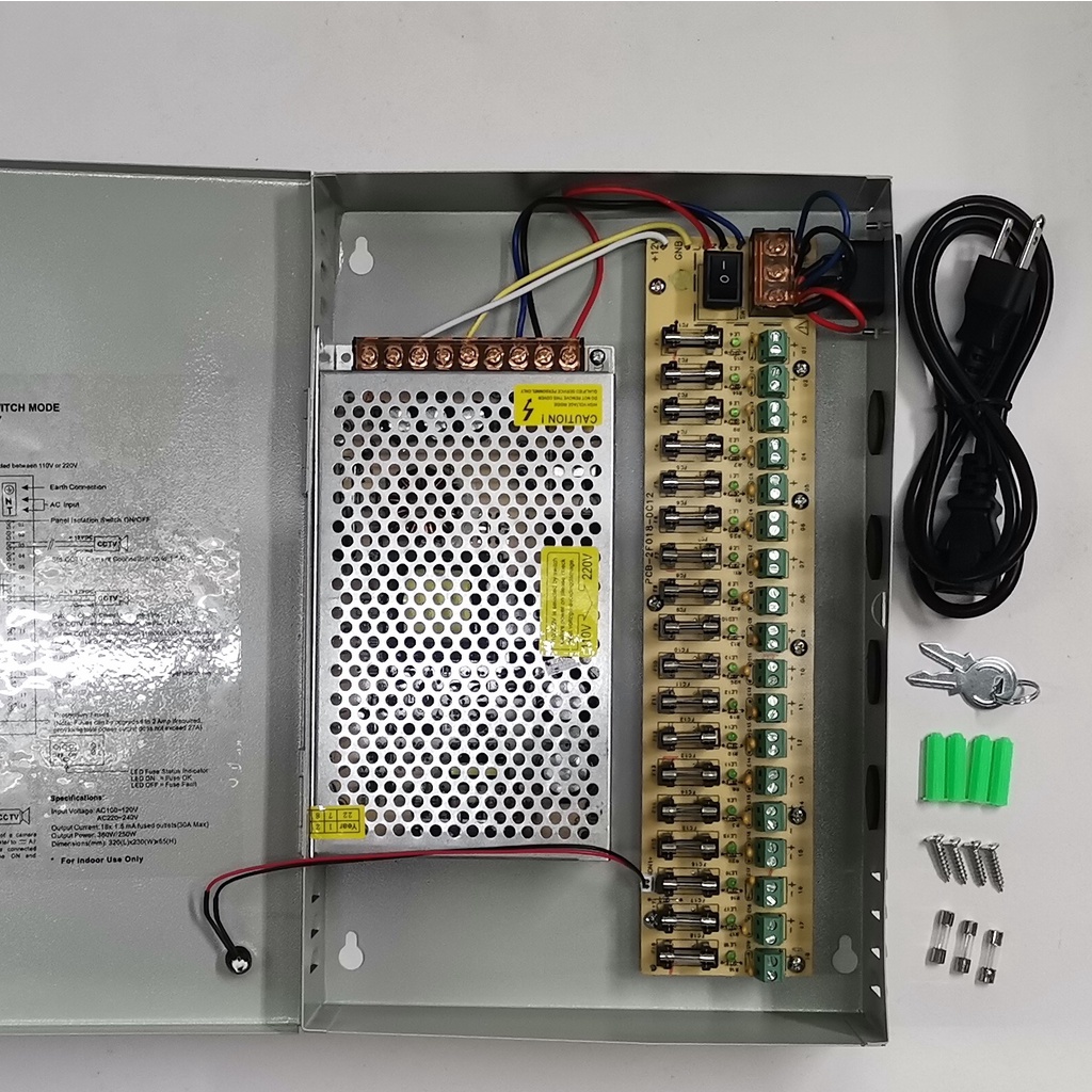 CCTV 4/8 /16 Channel CH Centralized Distributed Power Supply Boxed ...