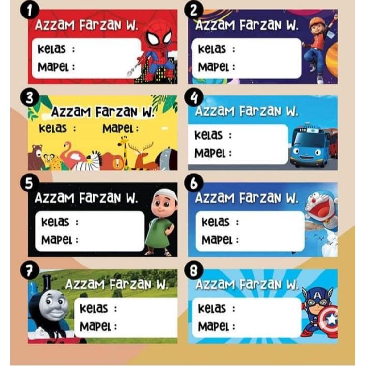 MATA Subject Label Sticker | Shopee Philippines